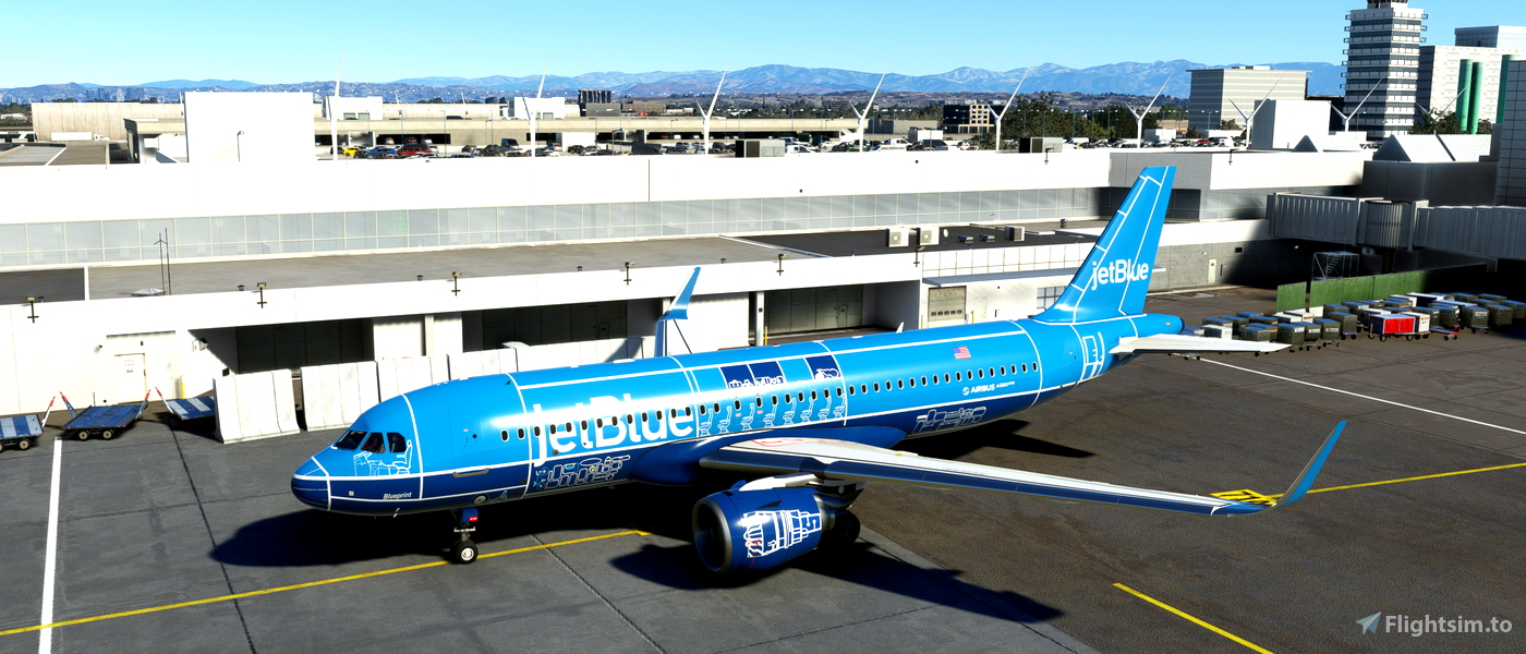 A32NX FBW JETBLUE Blueprint special edition for Microsoft Flight ...