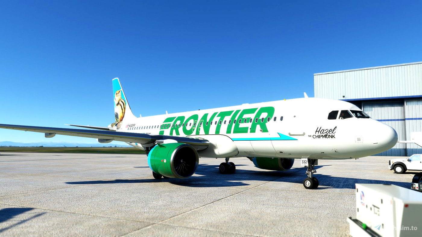 A32NX Frontier Airlines(Hazel The Chipmunk)[N332FR]8K for Microsoft ...