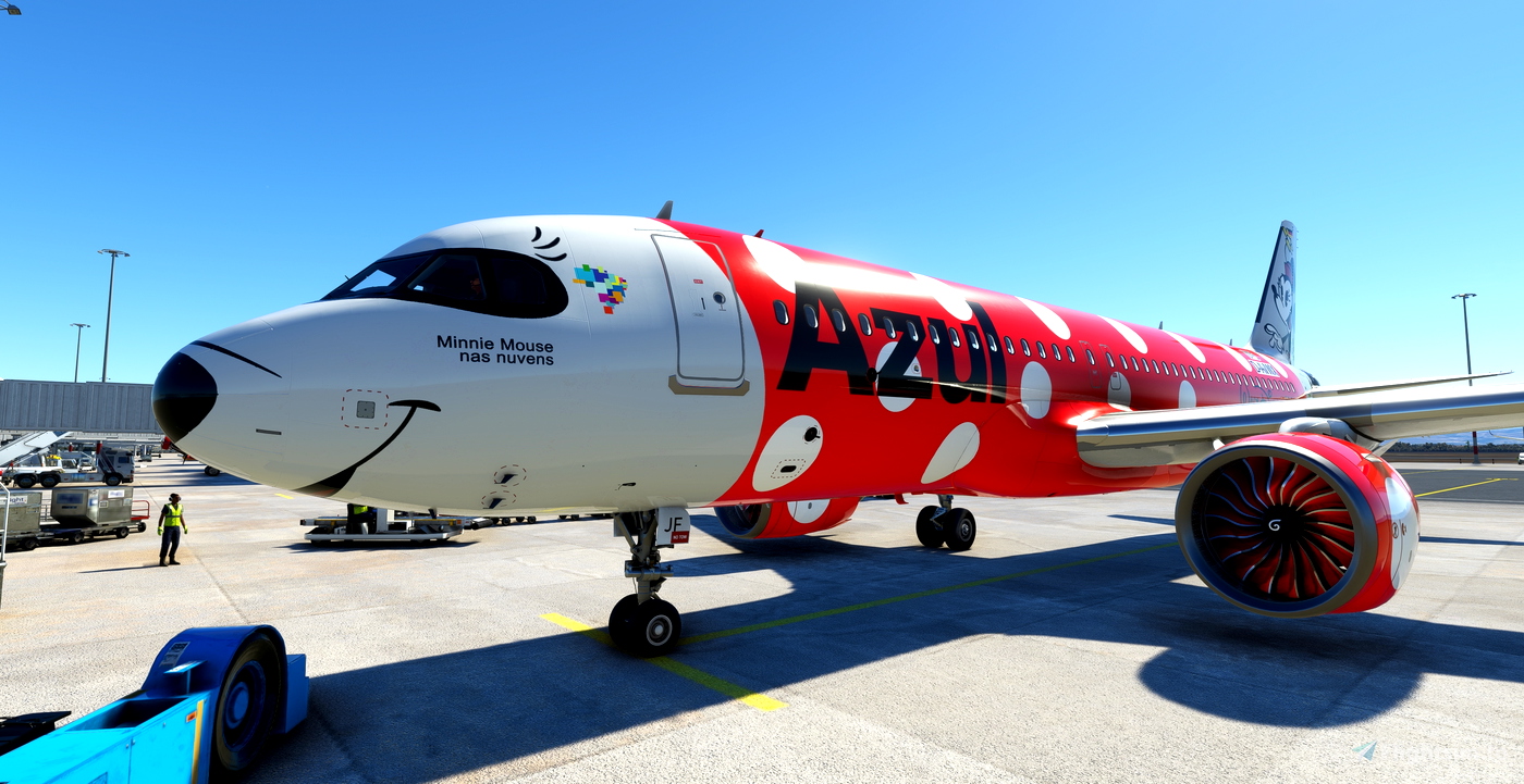 Azul Walt Disney World Minnie Mouse Special Livery | FBW A32NX | 8K for ...