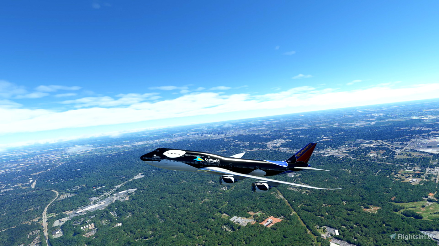 Boeing 747-8i Southwest Shamu 4K [No mirroring] for Microsoft Flight ...