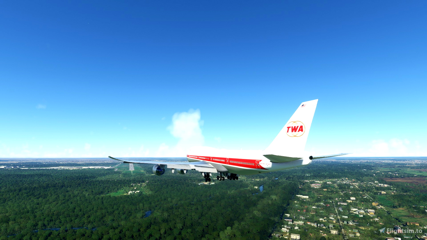 Boeing 747-8i TWA Twin Globe 4K [No mirroring] for Microsoft Flight Simulator | MSFS
