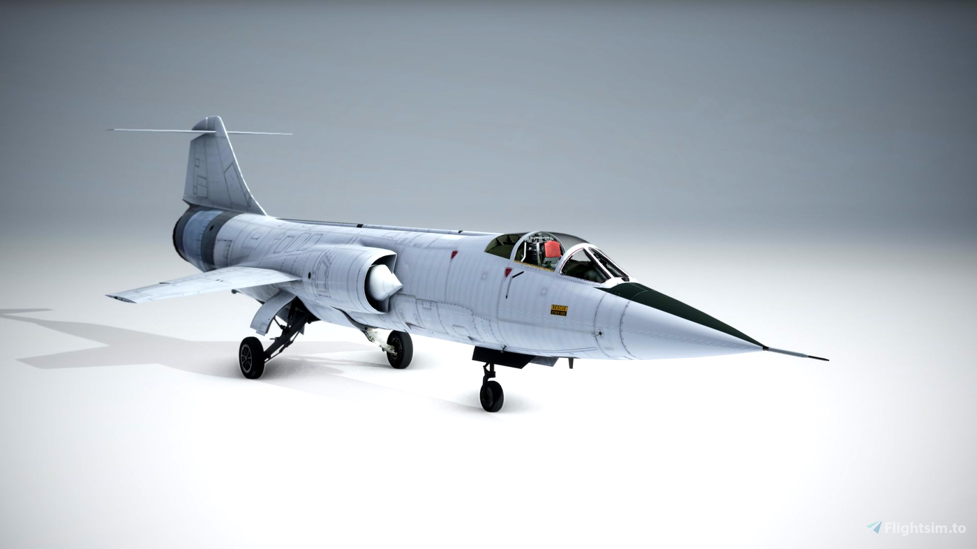 F-104 Starfighter Template (White Body and Pilot Texture) for Microsoft ...