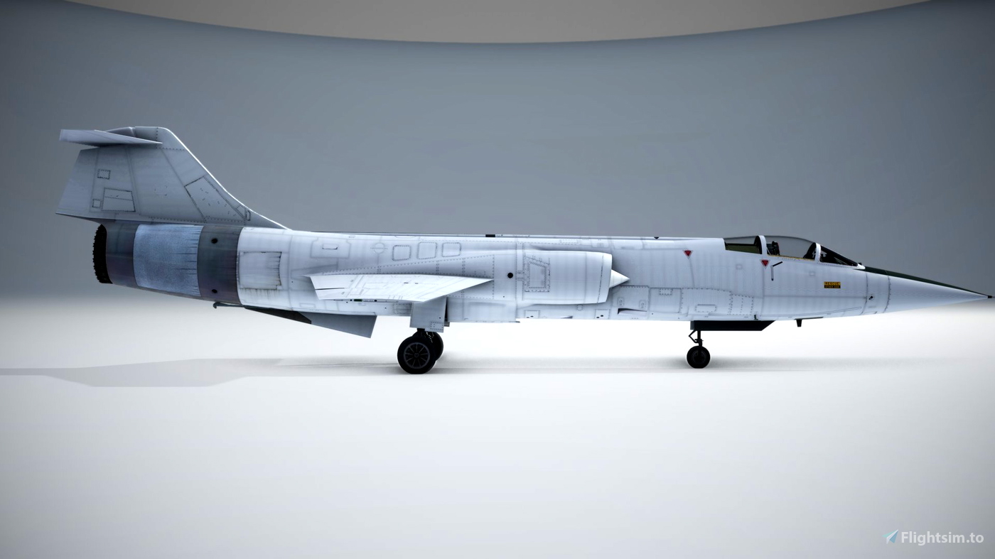 F-104 Starfighter Template (White Body and Pilot Texture) for Microsoft ...