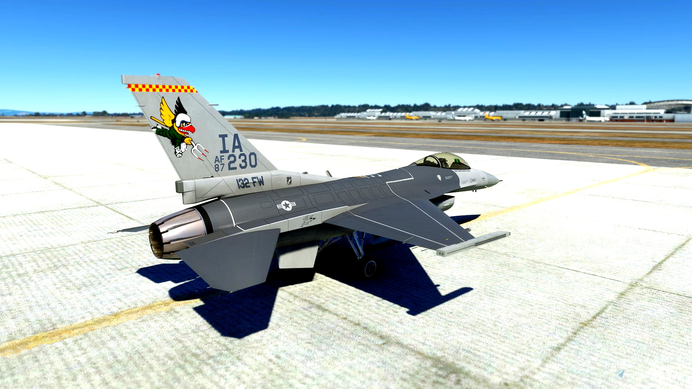 F-16C Iowa Air National Guard 132nd Fighter Wing pour Microsoft Flight ...