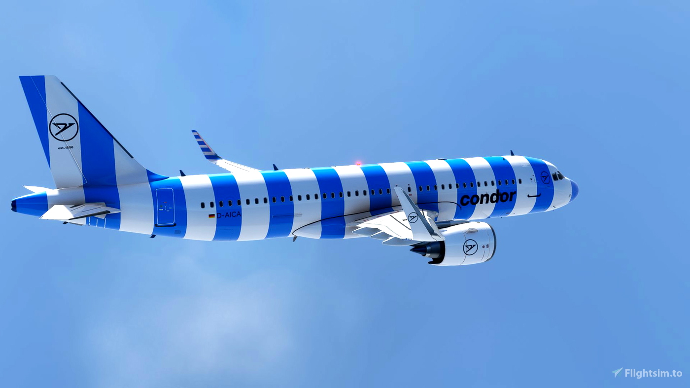 [A32NX] FBW A320 Condor new Livery 2022 Blue Stripe 8K for Microsoft ...
