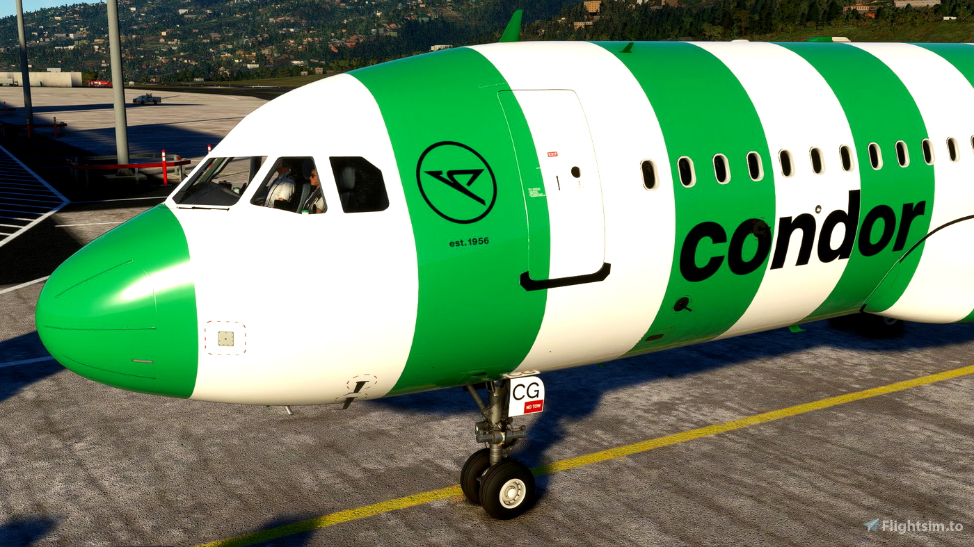 [A32NX] FBW A320 Condor new Livery 2022 Green Stripe 8K for Microsoft ...