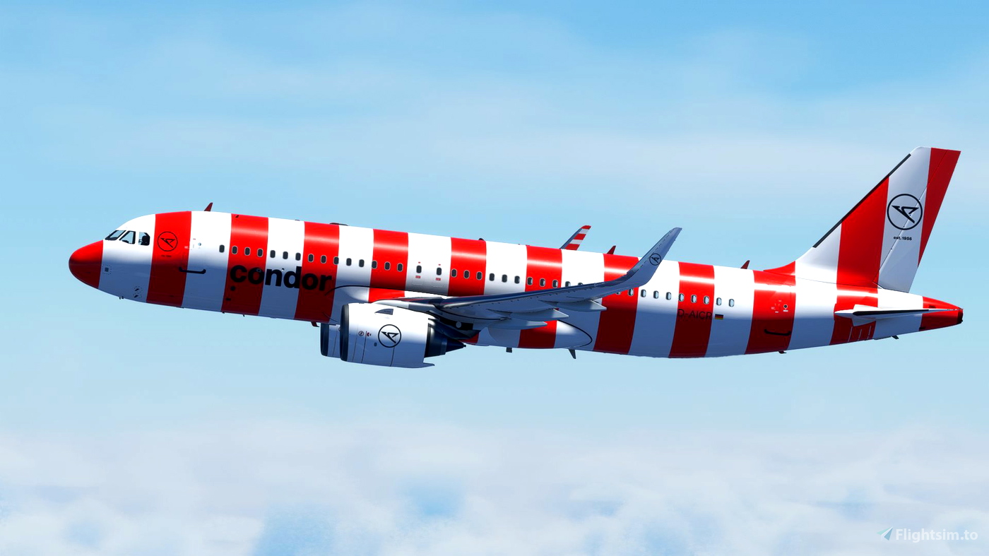 [A32NX] FBW A320 Condor new Livery 2022 Red Stripe 8K for Microsoft ...