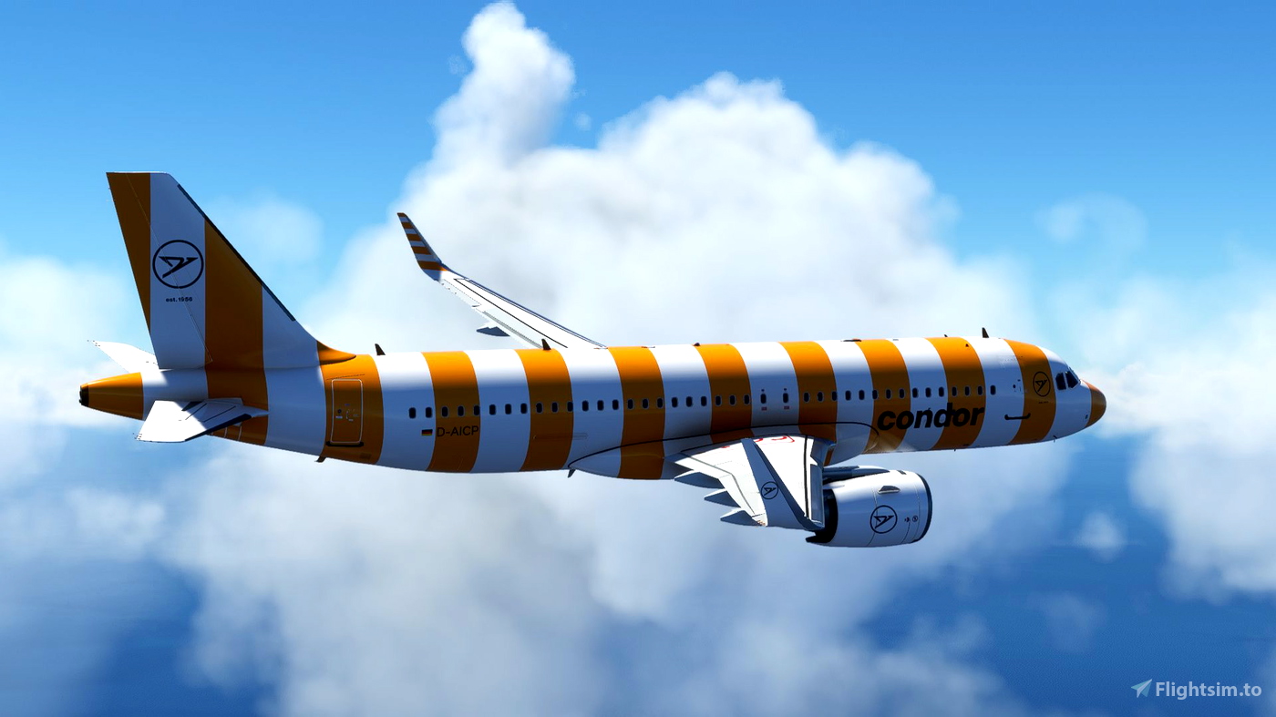 [A32NX] FBW A320 Condor new Livery 2022 Yellow Stripe 8K for Microsoft ...