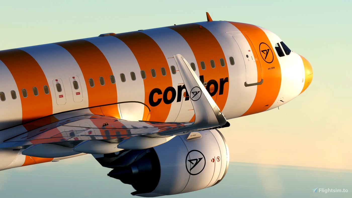 [A32NX] FBW A320 Condor new Livery 2022 Yellow Stripe 8K for Microsoft ...