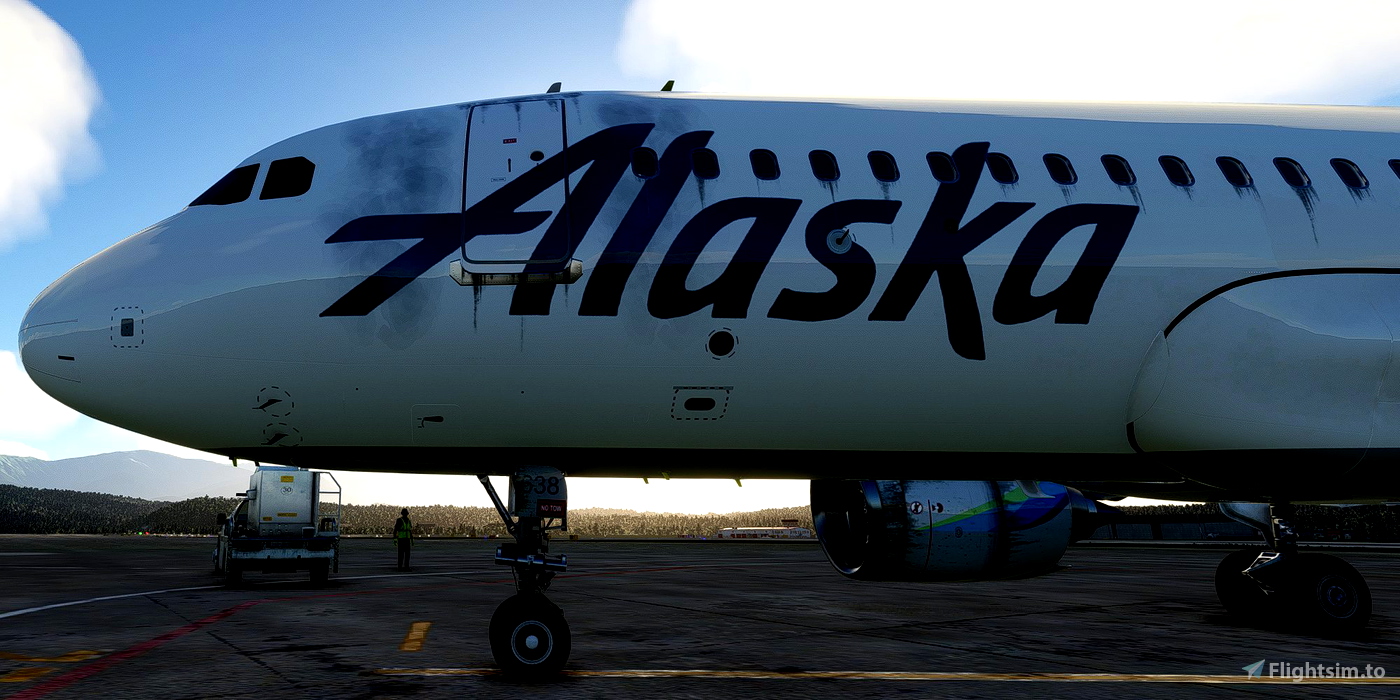[A32NX] FlyByWire | Airbus A320neo Alaska Airlines N638VA Dirty in 8k ...