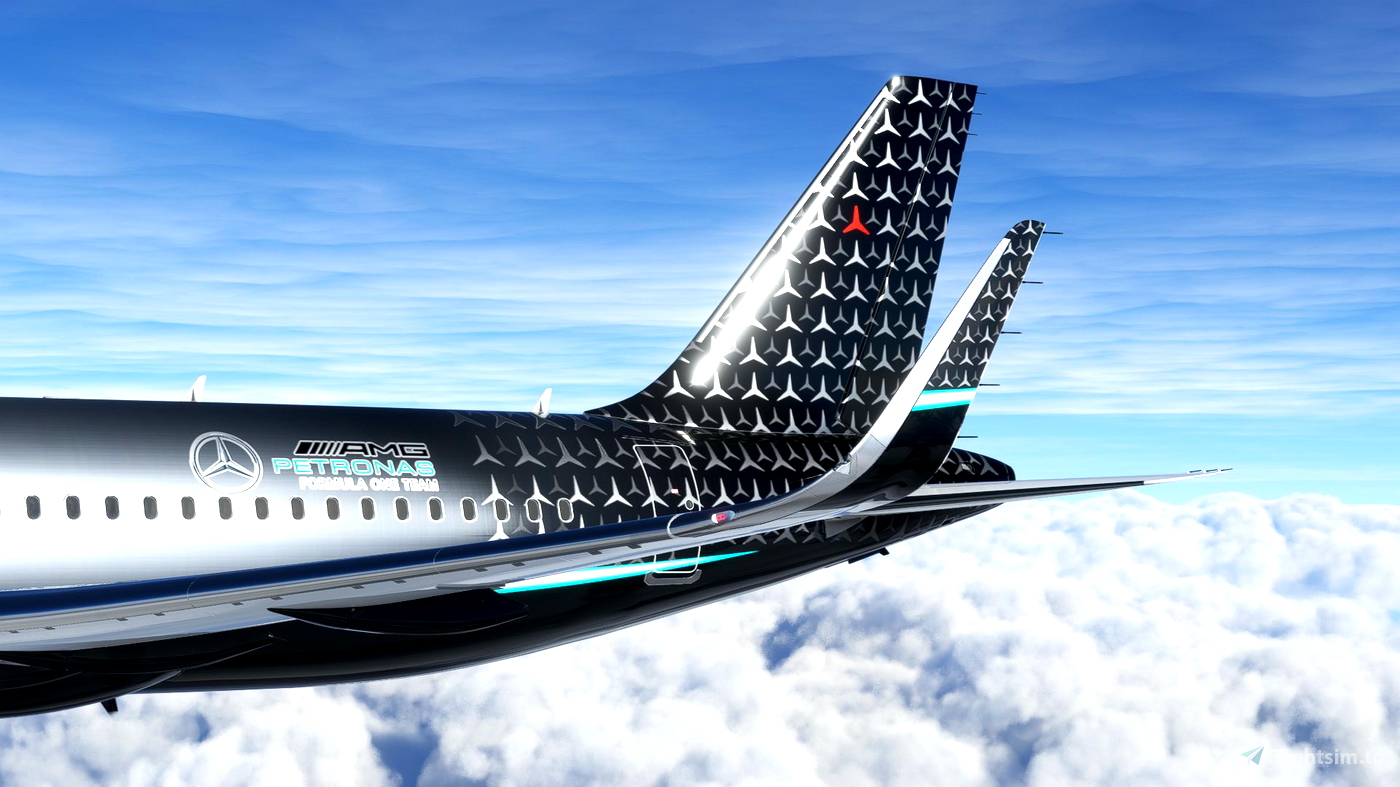 Mercedes Petronas F1 Fictional Livery FBW A32NX - 8K for Microsoft ...