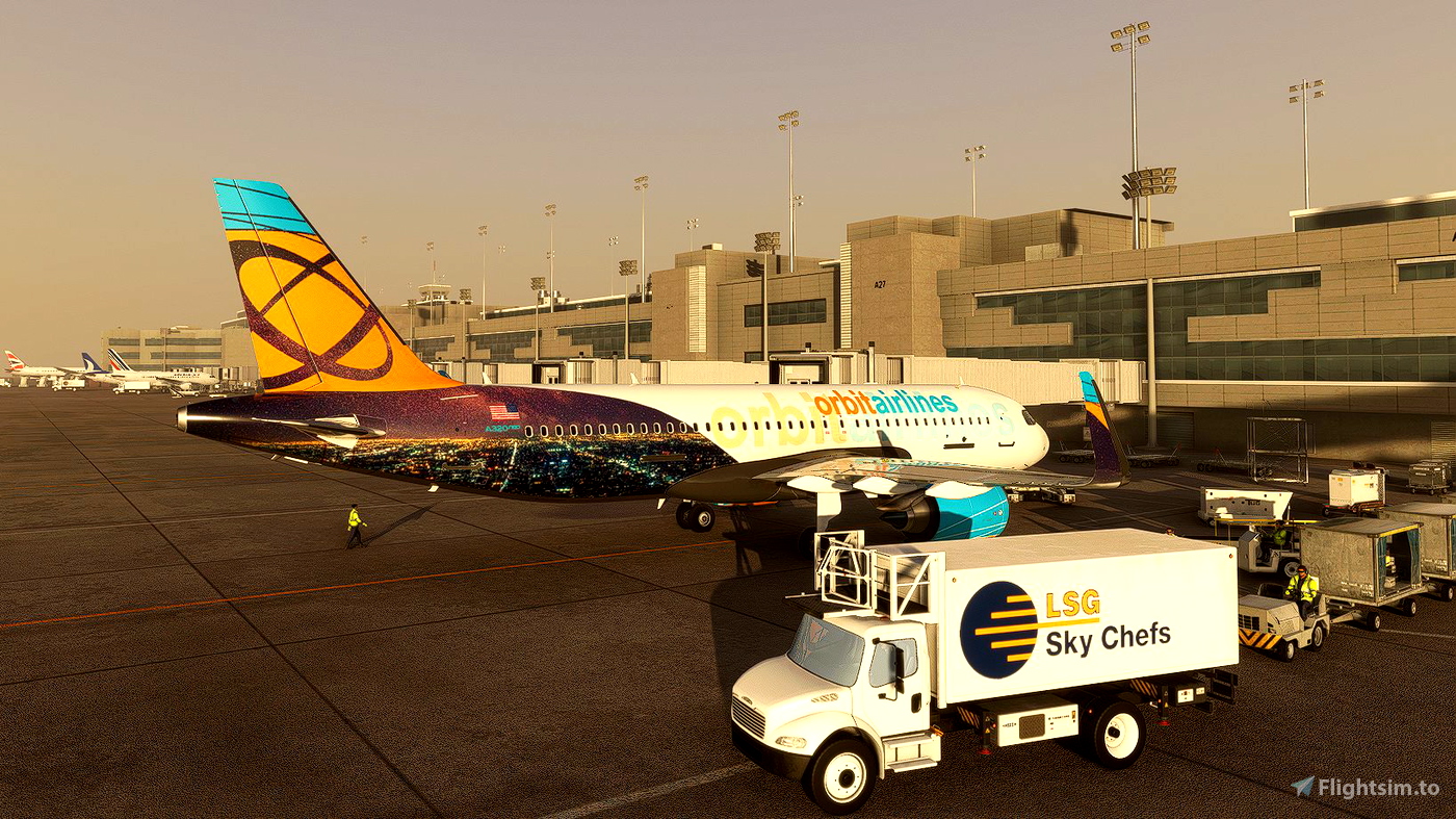 [A32NX] Orbit Airlines "City Lights" per Microsoft Flight Simulator | MSFS