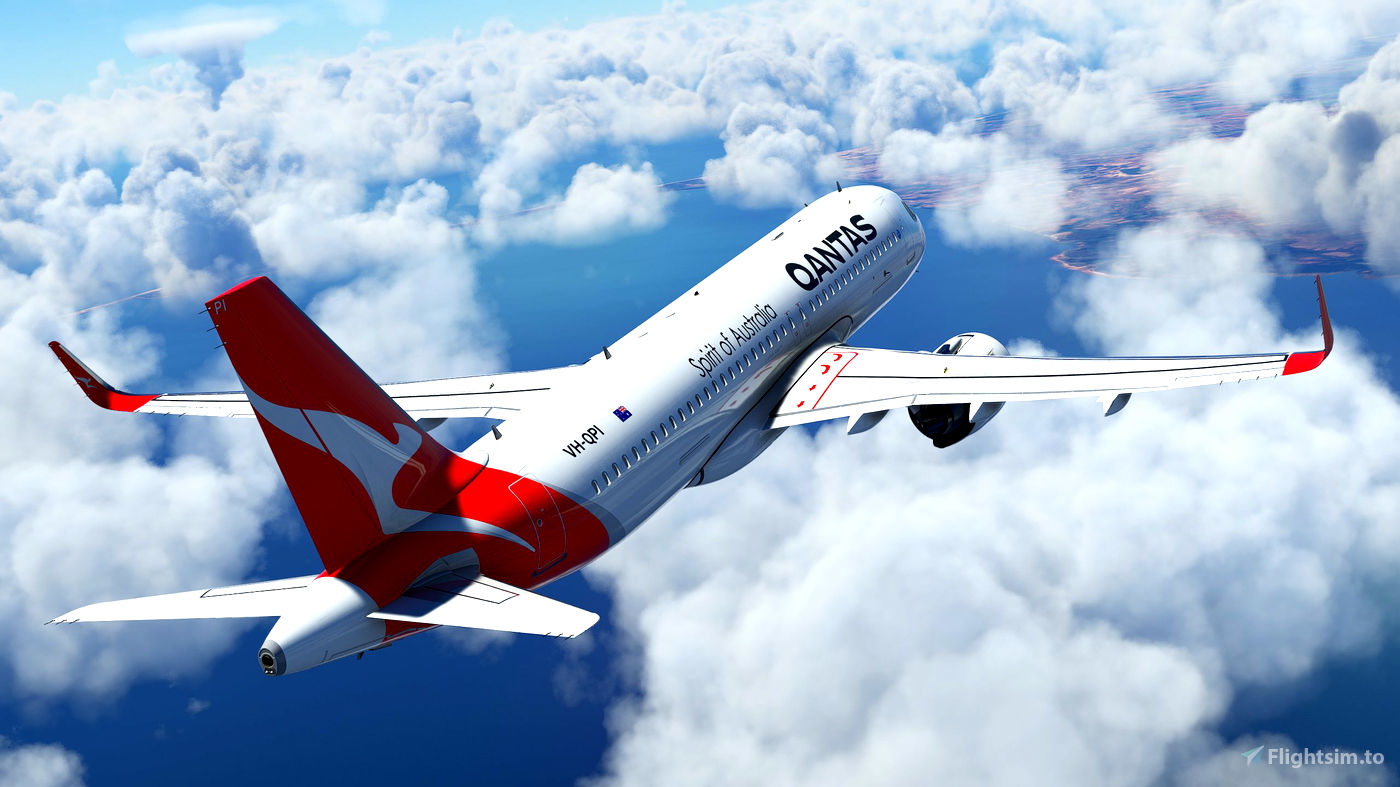 QANTAS A32N 2021 Silver Roo Livery for Microsoft Flight Simulator | MSFS