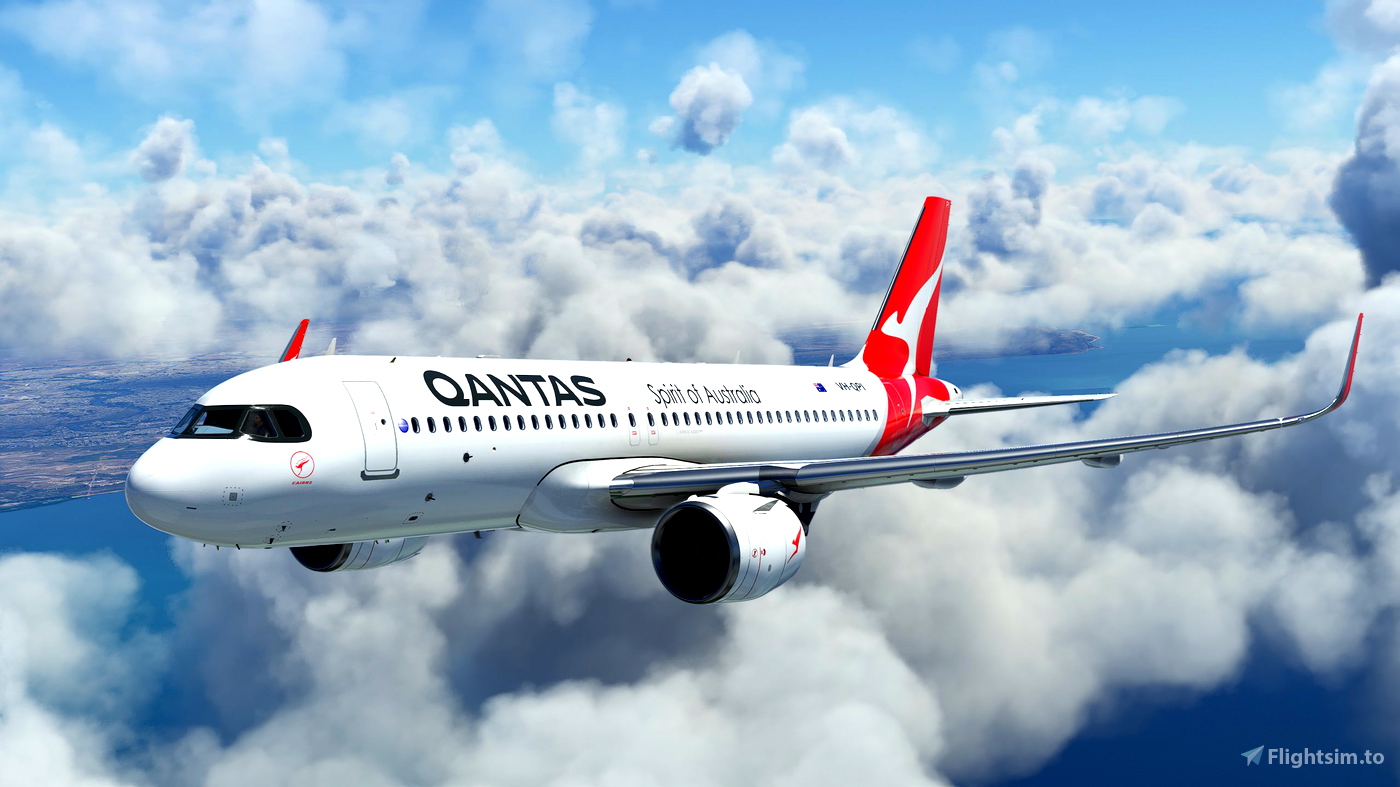QANTAS A32N 2021 Silver Roo Livery for Microsoft Flight Simulator | MSFS
