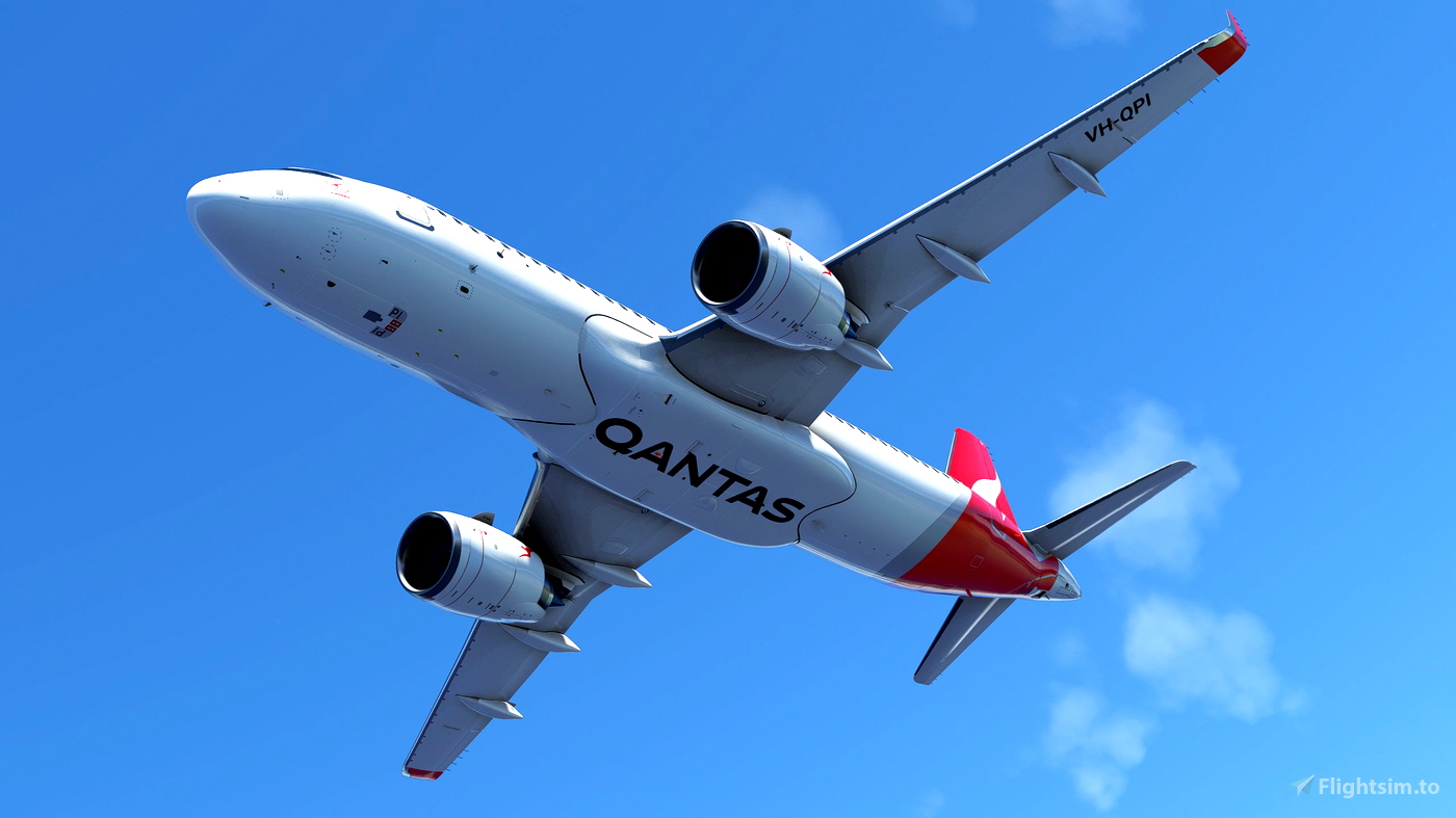 QANTAS A32N 2021 Silver Roo Livery for Microsoft Flight Simulator | MSFS