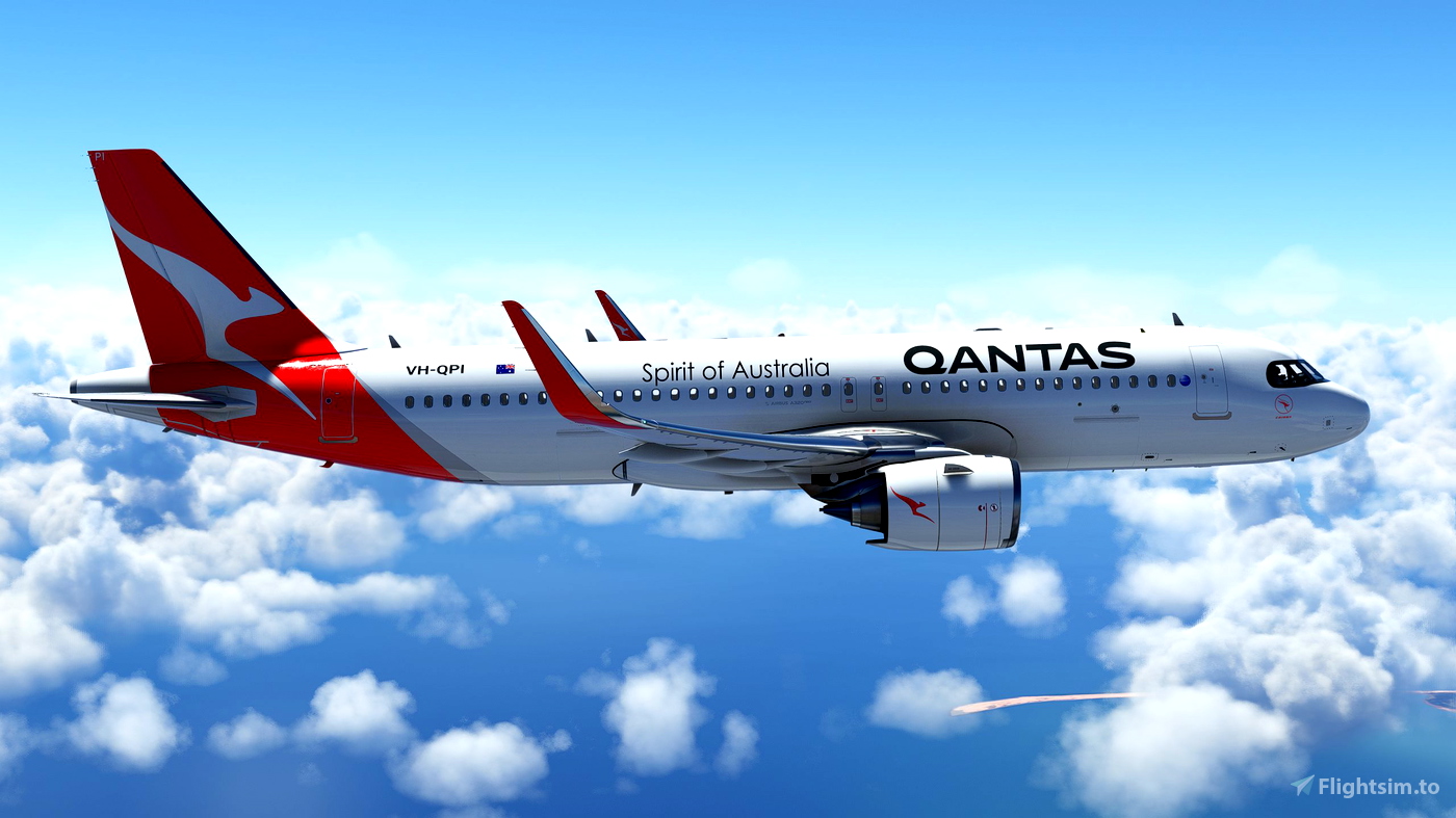 QANTAS A32N 2021 Silver Roo Livery for Microsoft Flight Simulator | MSFS