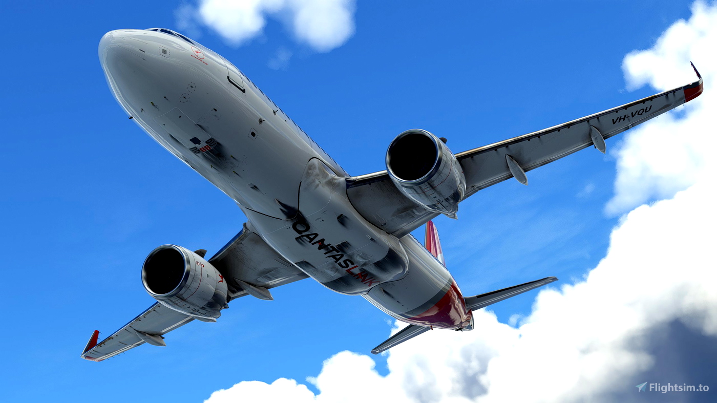 QANTASLINK A32N 2016 Silver Roo Livery for Microsoft Flight Simulator ...