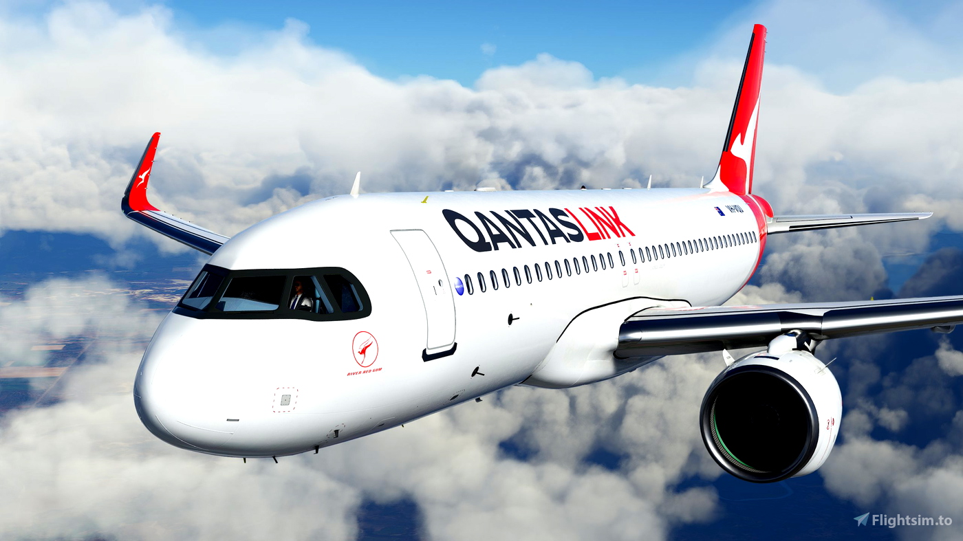 QANTASLINK A32N 2021 Silver Roo Livery for Microsoft Flight Simulator ...