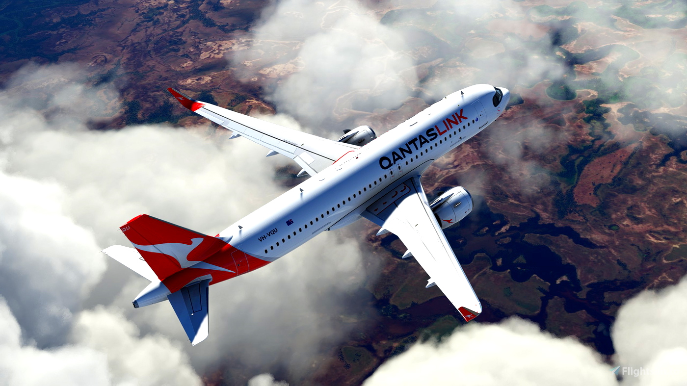 QANTASLINK A32N 2021 Silver Roo Livery for Microsoft Flight Simulator ...