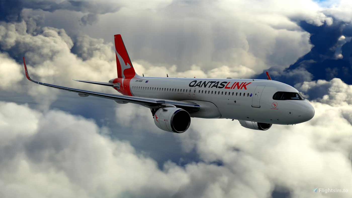 QANTASLINK A32N 2021 Silver Roo Livery for Microsoft Flight Simulator ...