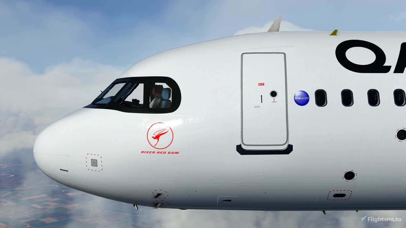 QANTASLINK A32NX 2021 Silver Roo Livery for Microsoft Flight Simulator ...