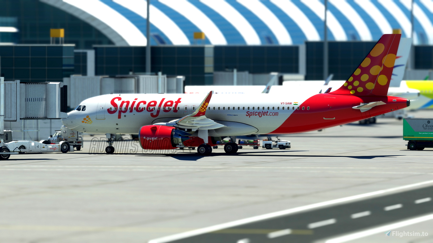 Spicejet Livery Asobo A320 Neo for Microsoft Flight Simulator | MSFS