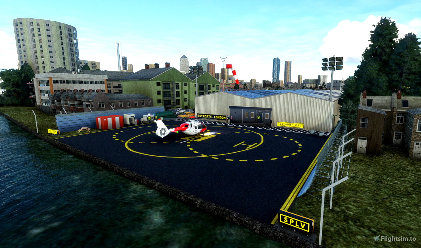 SPLV Skyports London Heliport, Isle of Dogs, London, England, UK. (New ...