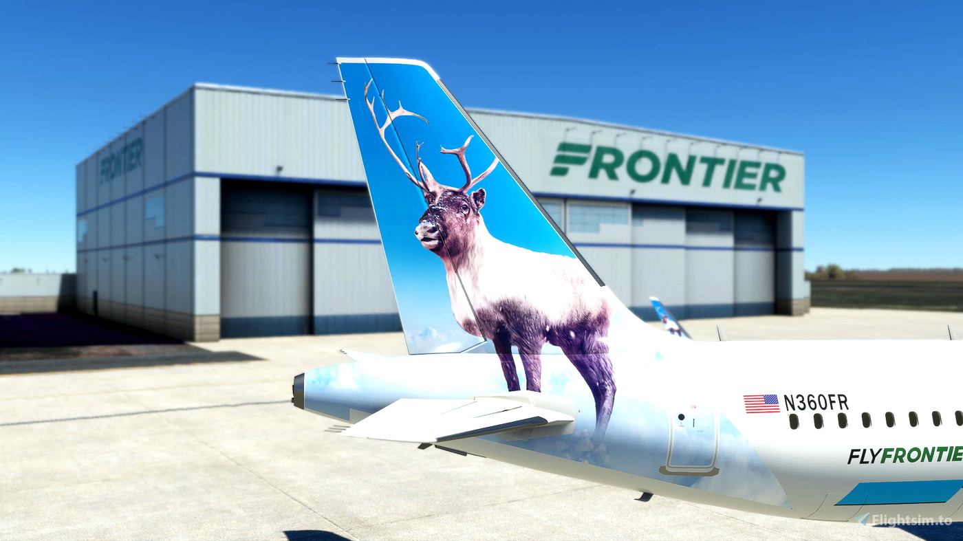 A32NX Frontier Airlines(Ruby The Reindeer)[N360FR]8K for Microsoft ...