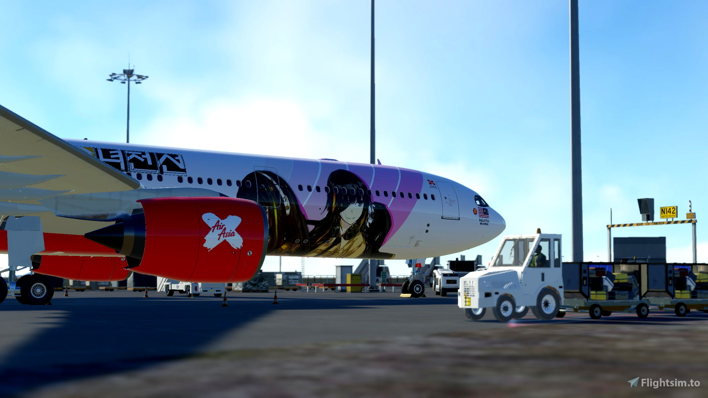 [A339] Girls Frontline AirAsiaX Livery [8K] Livery for Microsoft Flight ...