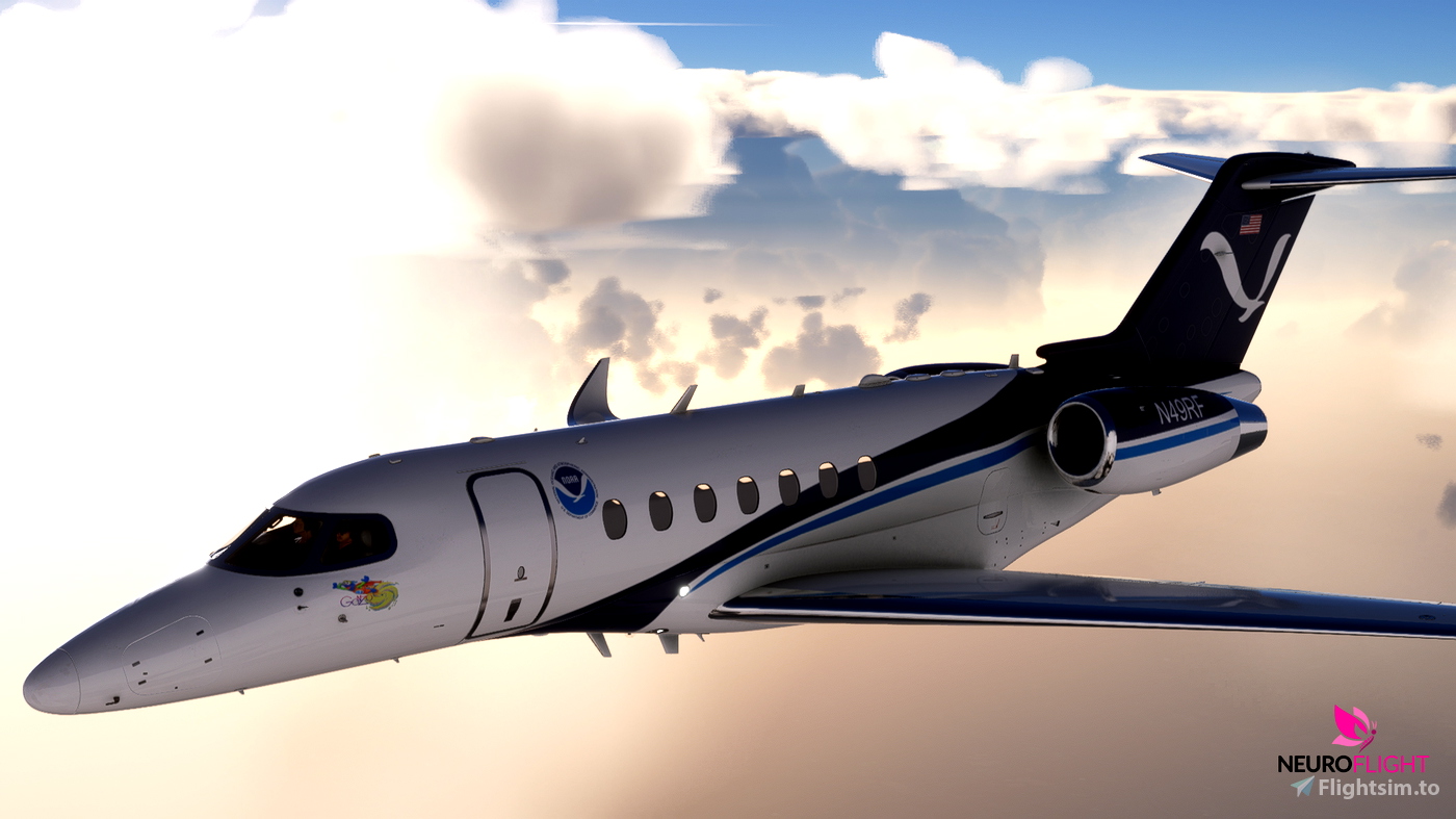 Asobo Citation Longitude NOAA N49RF "Gonzo" Livery [8K] for Microsoft ...