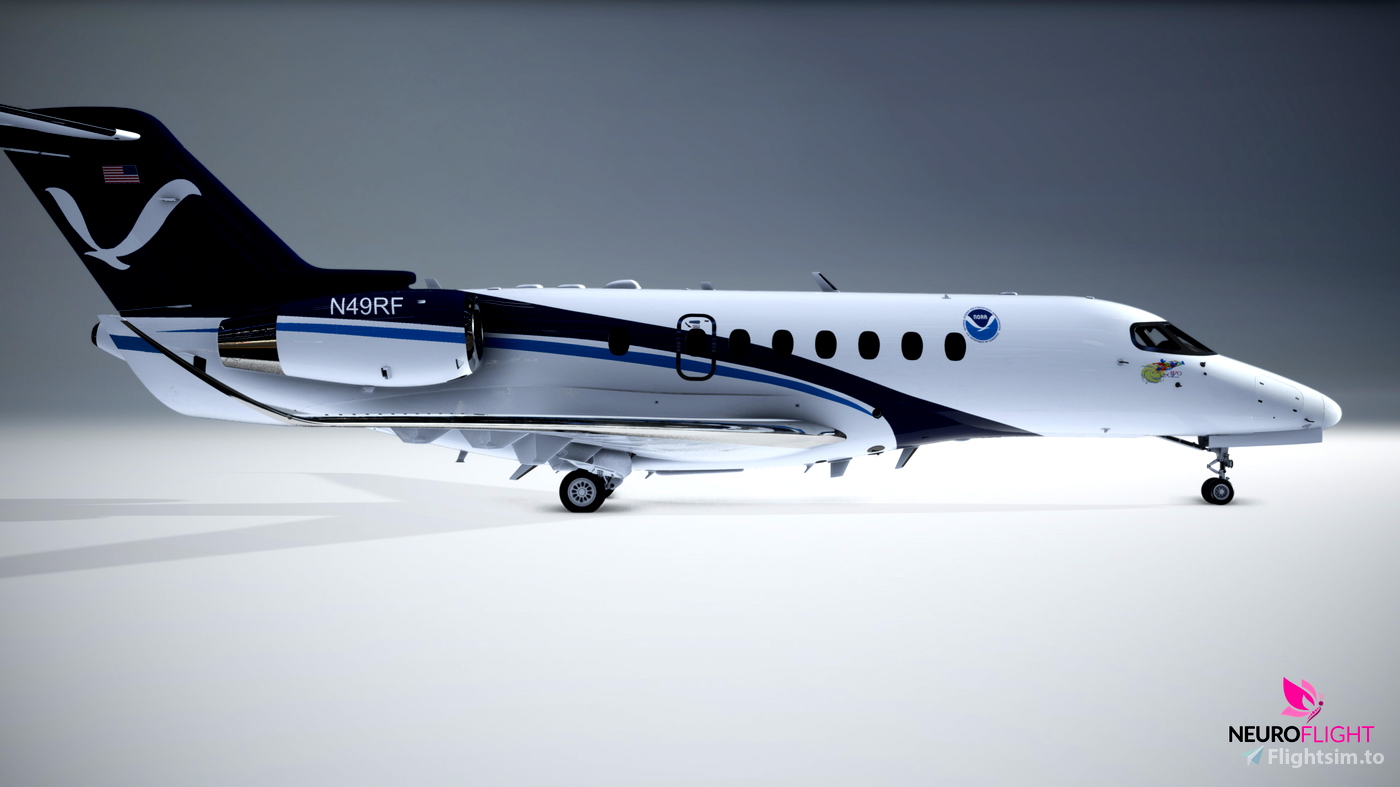 Asobo Citation Longitude NOAA N49RF "Gonzo" Livery [8K] for Microsoft ...