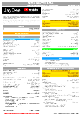 EMB E-Jet 170/175 - Checklist & Procedures for Microsoft Flight ...
