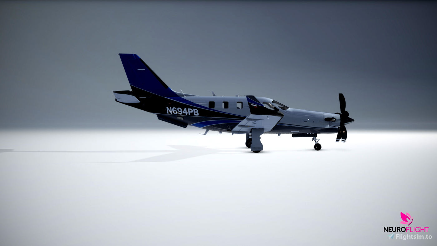 Blue Factory livery for ASOBO DAHER TBM 930 [8K] for Microsoft Flight Simulator | MSFS