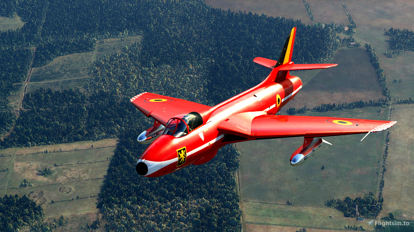Dave Garwood - Hawker Hunter F6 Belgian Air Force Red Devils` Demo Team ...