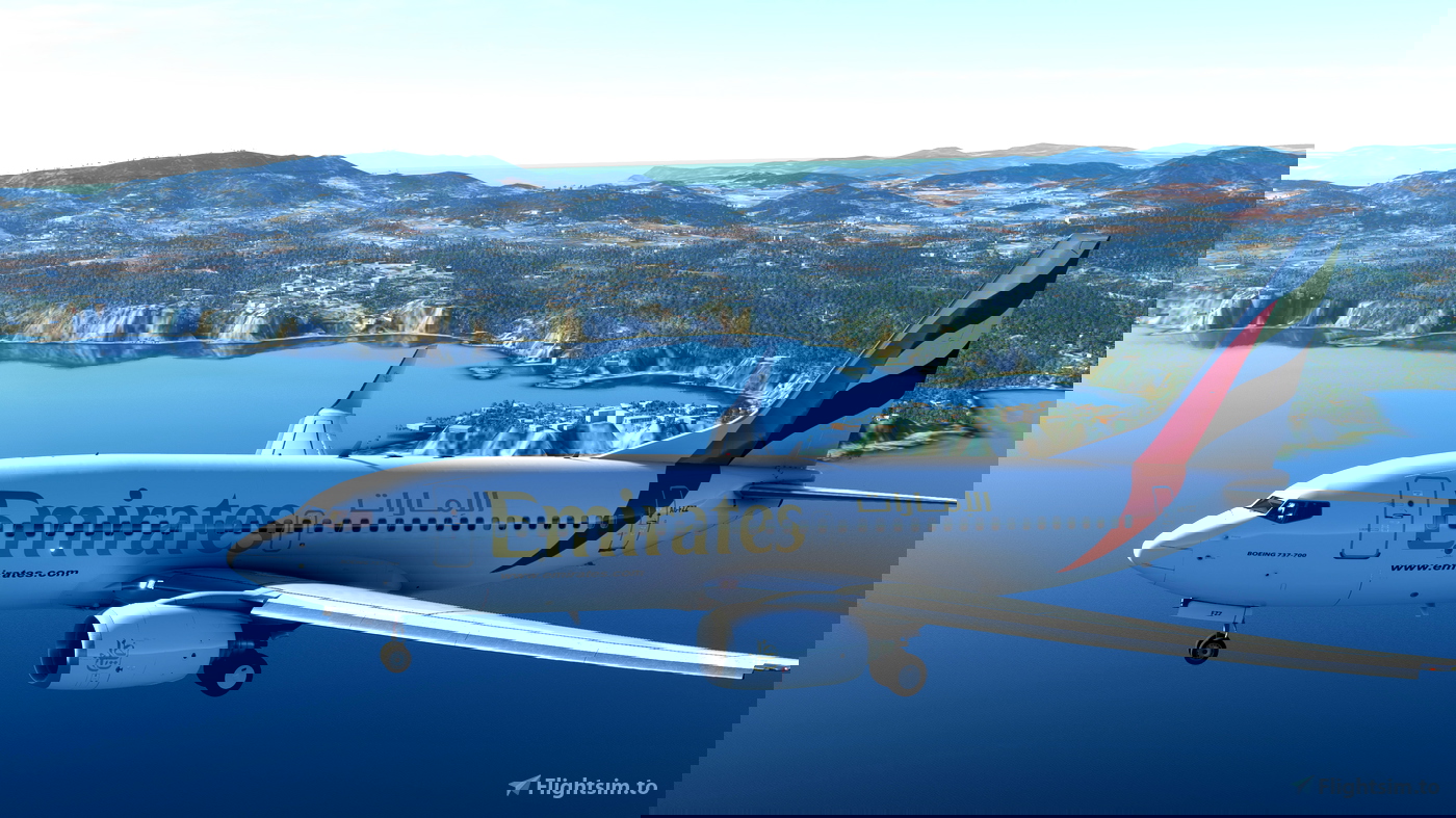 Emirates livery for PMDG Boeing 737-700 for Microsoft Flight Simulator ...