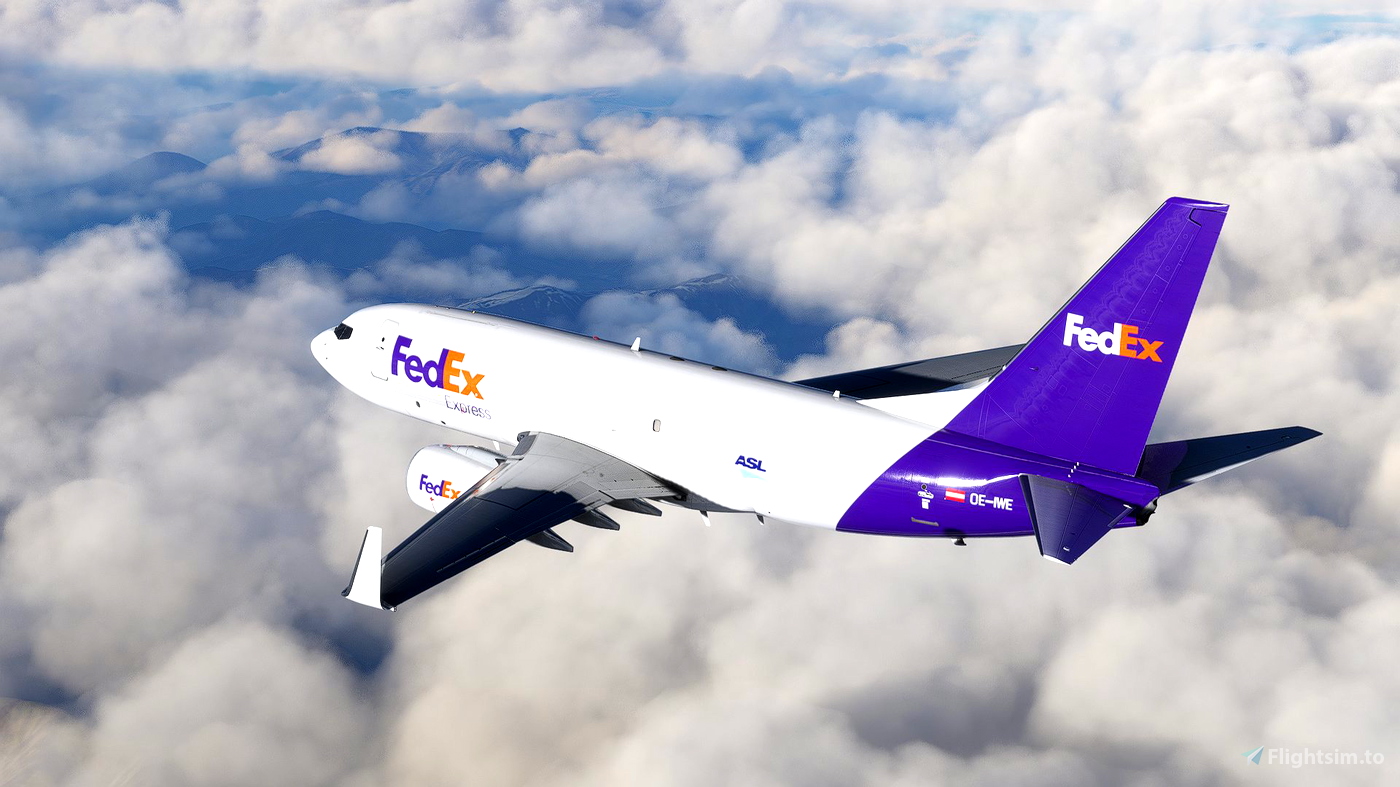 FedEx (OE-IWE) PMDG 737-700BDSF - 8K for Microsoft Flight Simulator | MSFS