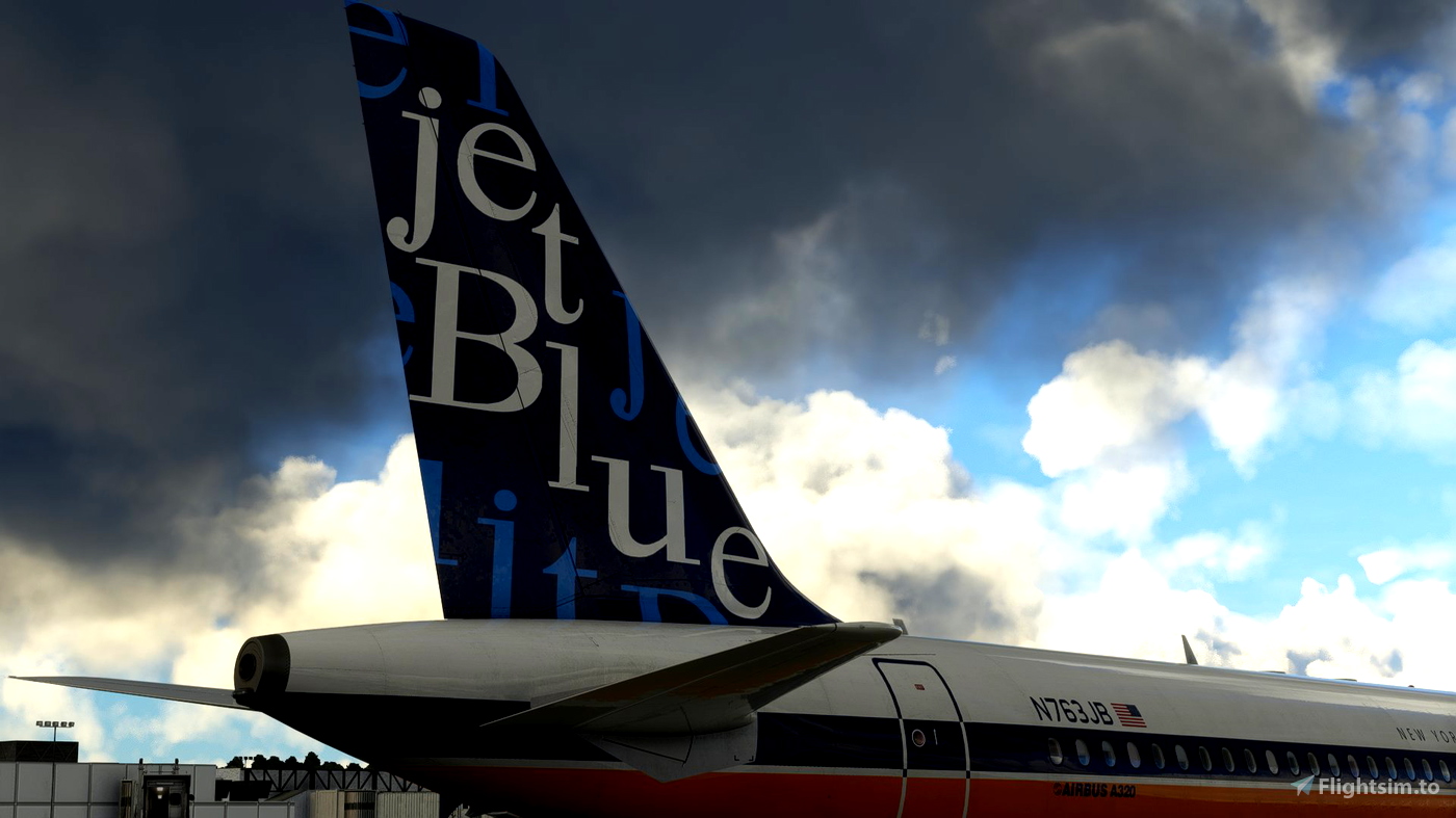 Fenix A320 jetBlue retro livery "N763JB" 对于 Microsoft Flight Simulator ...