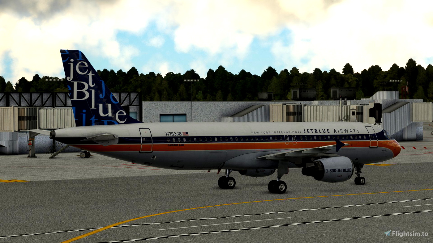 Fenix A320 jetBlue retro livery "N763JB" 对于 Microsoft Flight Simulator ...