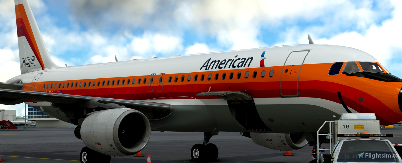 Fenix A320 PSA American (N742PS) Retro PSA Livery. for Microsoft Flight ...
