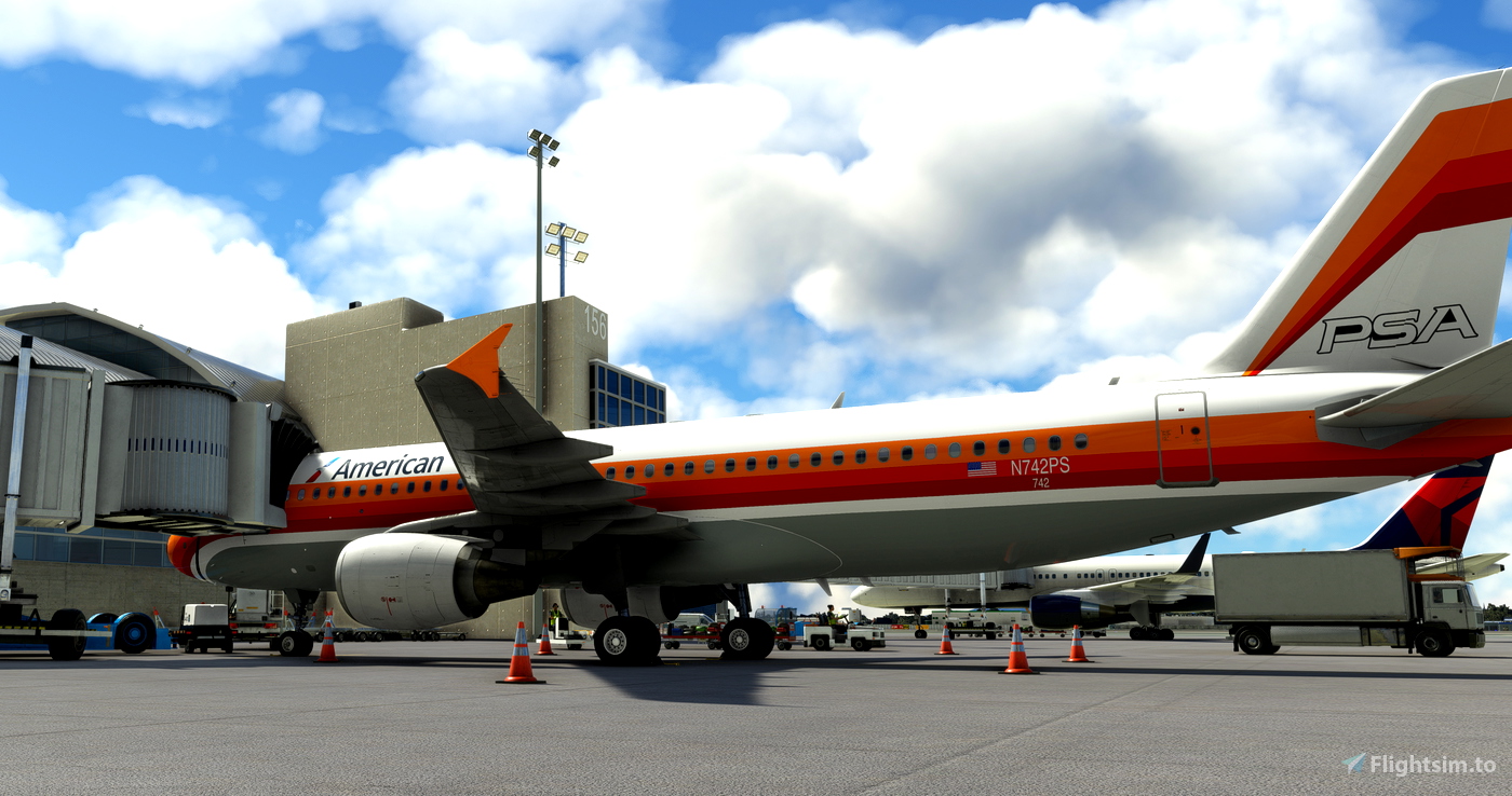 Fenix A320 PSA American (N742PS) Retro PSA Livery. for Microsoft Flight ...