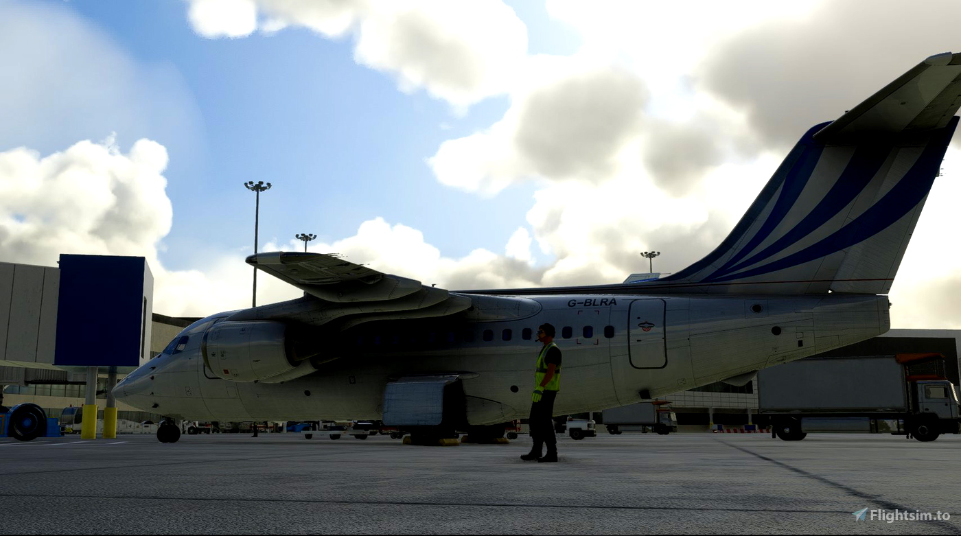 G-BLRA | JustFlight Bae 146-100 | 8K Resolution for Microsoft Flight ...