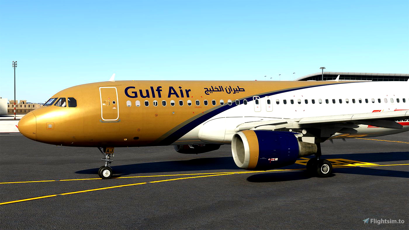 Fenix A320 | Gulf Air Fleet Pack | 8K for Microsoft Flight Simulator | MSFS