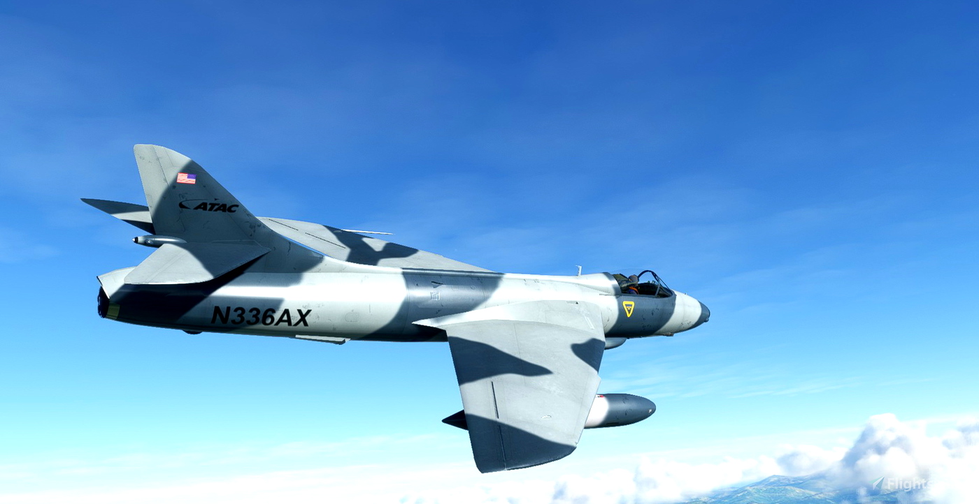 Hawker Hunter ATAC N336AX for Microsoft Flight Simulator | MSFS