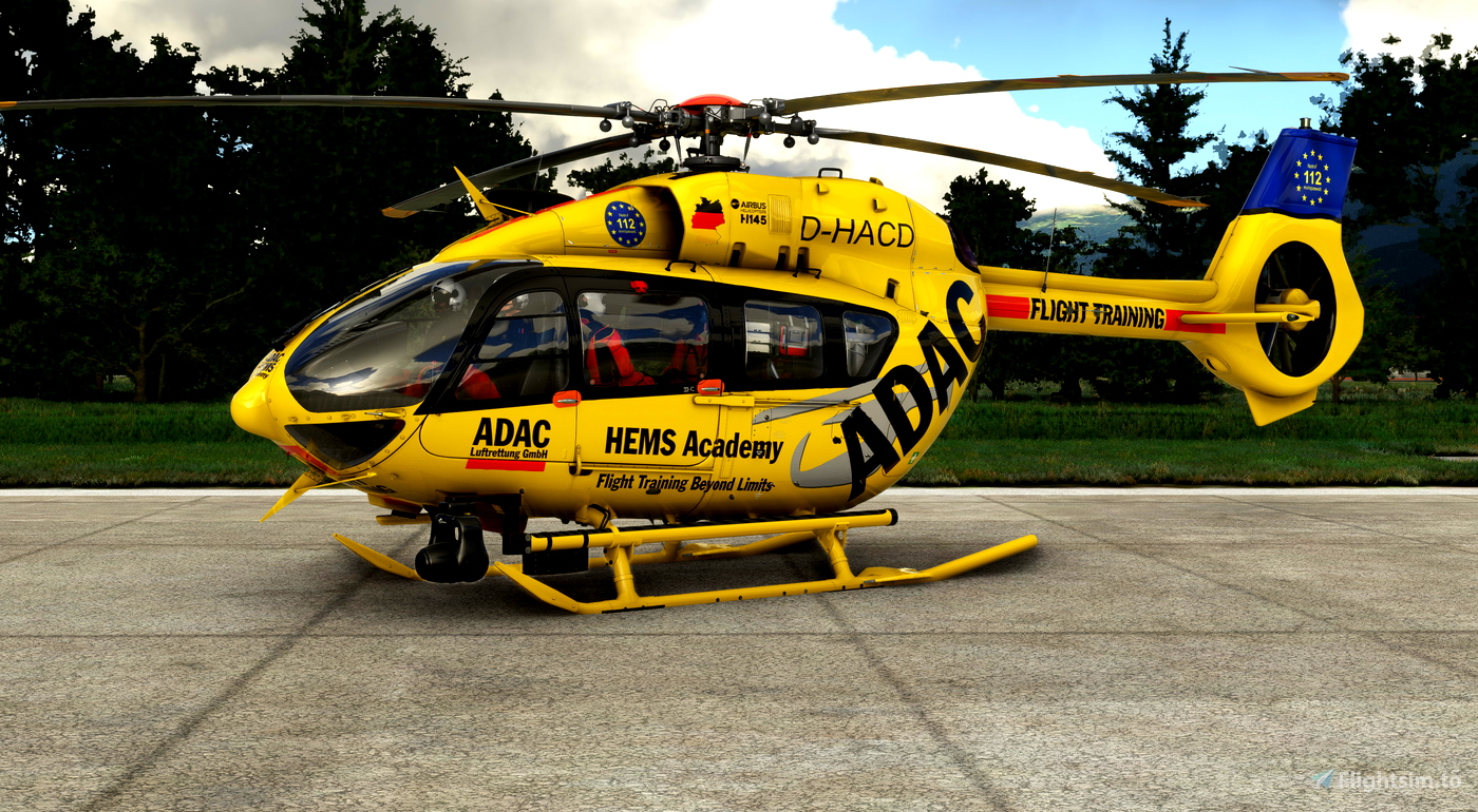HPG Airbus H145 ADAC HEMS Academy D-HACD (Fictional, HEMS & CIV pack ...