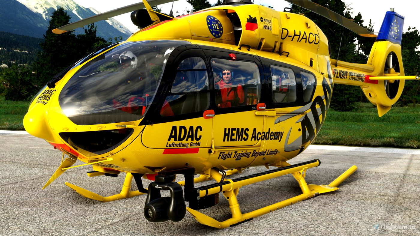 HPG Airbus H145 ADAC HEMS Academy D-HACD (Fictional, HEMS & CIV pack ...