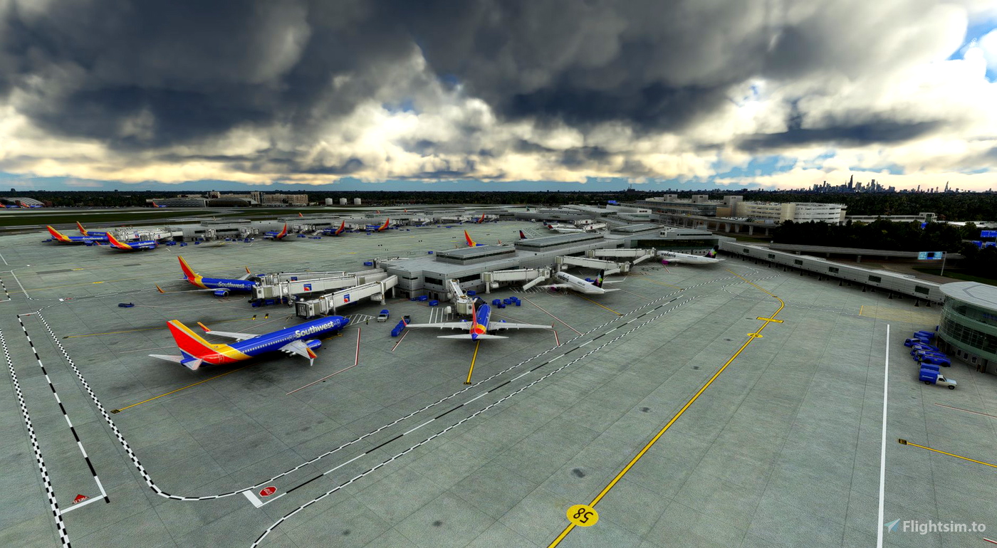 KMDW Static Aircraft for Microsoft Flight Simulator | MSFS