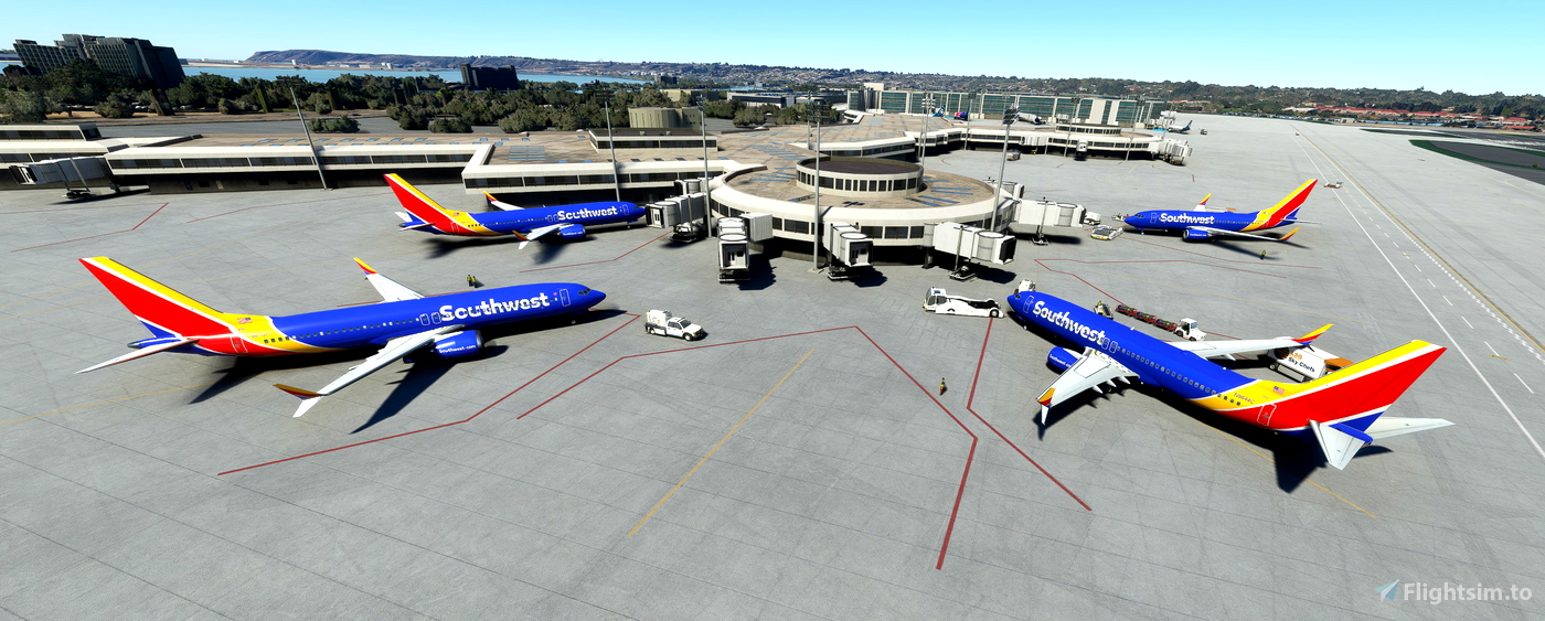 KSAN - San Diego Gate Mapping and Taxi Fix for AIG for Microsoft Flight ...