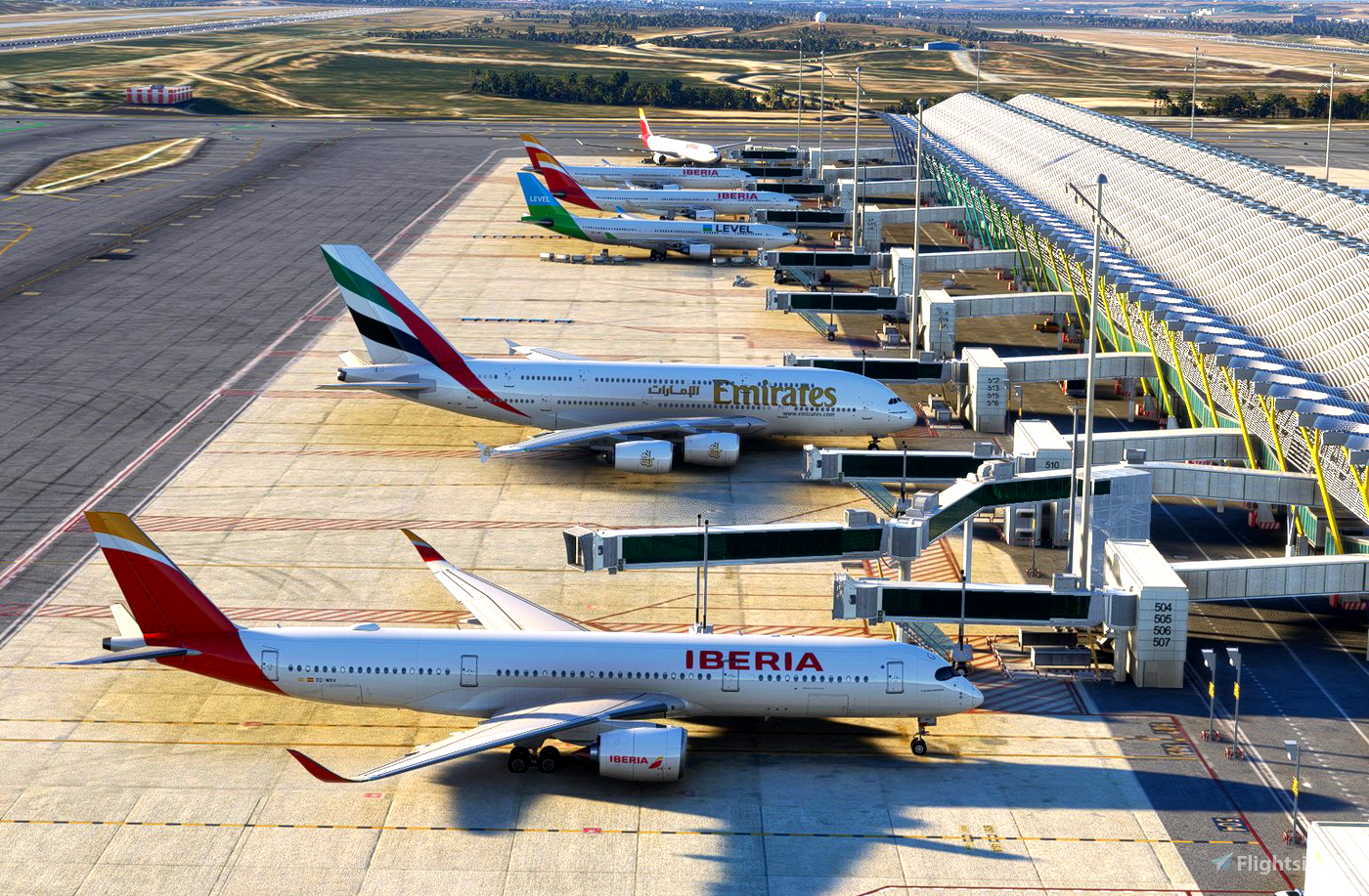 LEMD Madrid - AIG Static + Lights fix (Discontinued) for Microsoft ...