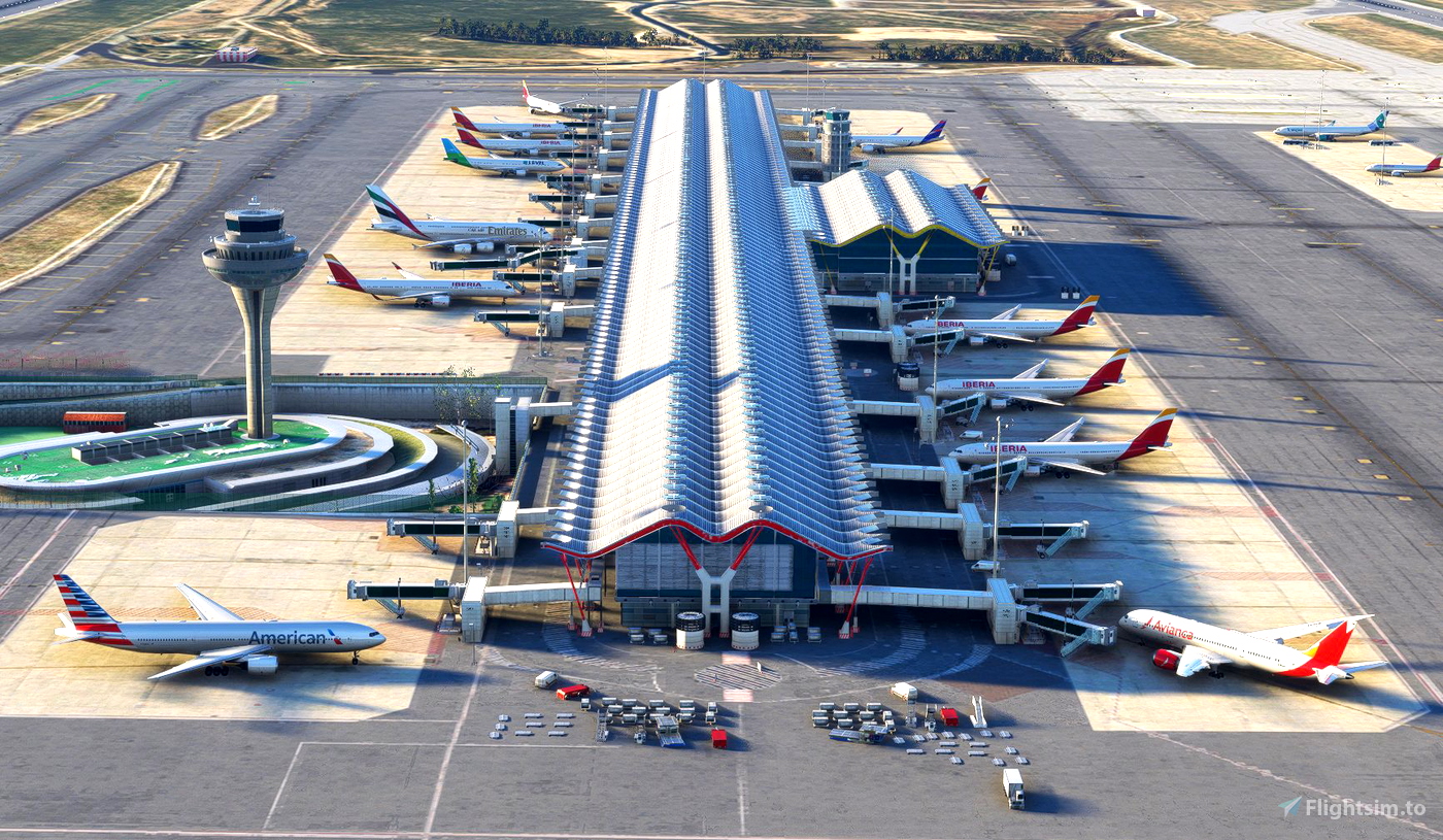 LEMD Madrid - AIG Static + Lights fix (Discontinued) for Microsoft ...