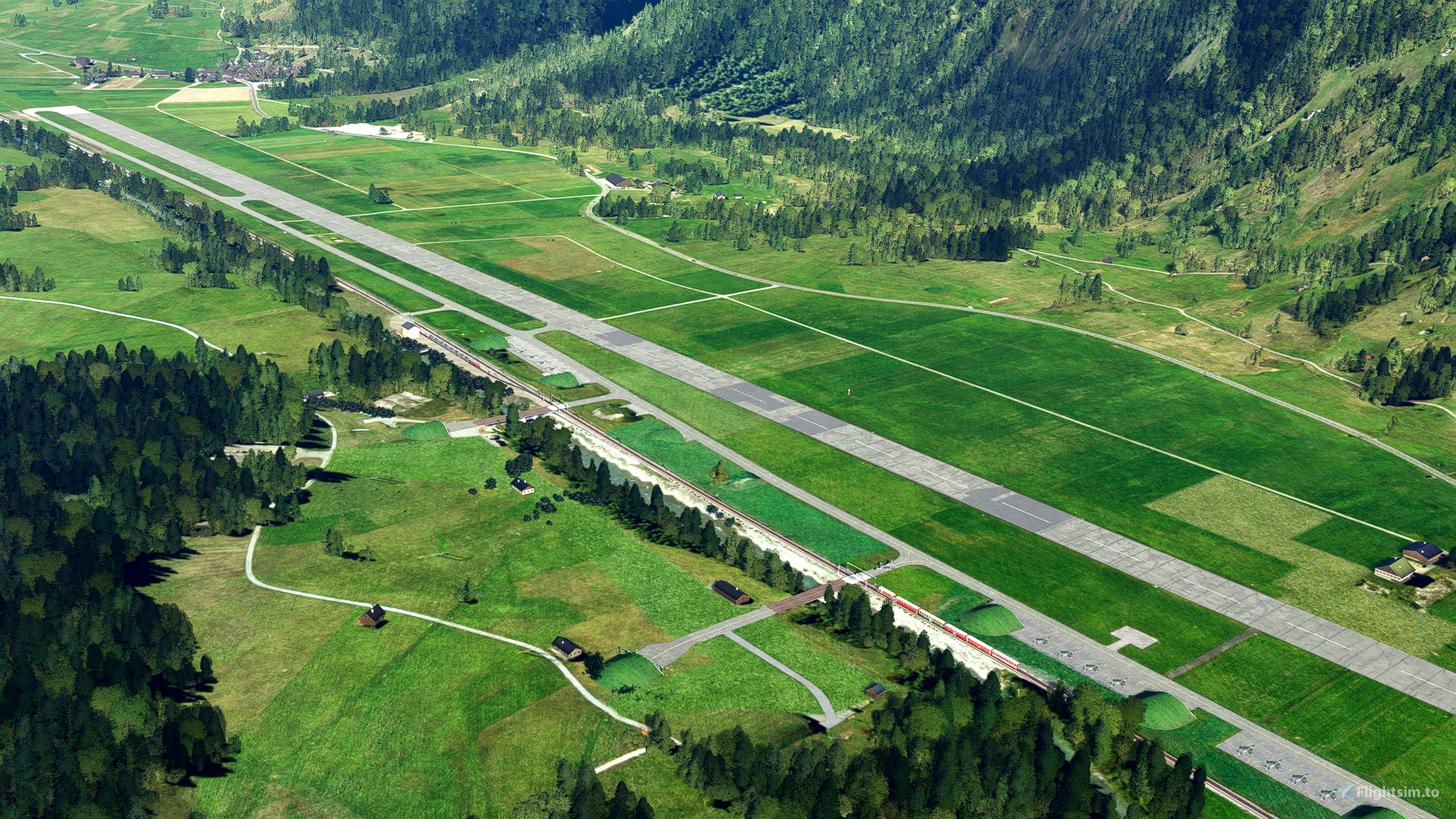 Model Instruments | LSMC - Ulrichen Airport with Glacier Express for MSFS